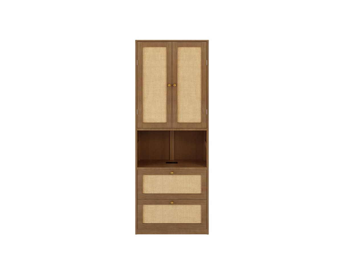 Click here for Casainc 2 Doors Bookshelf with Usb Port and 3 Draw... prices