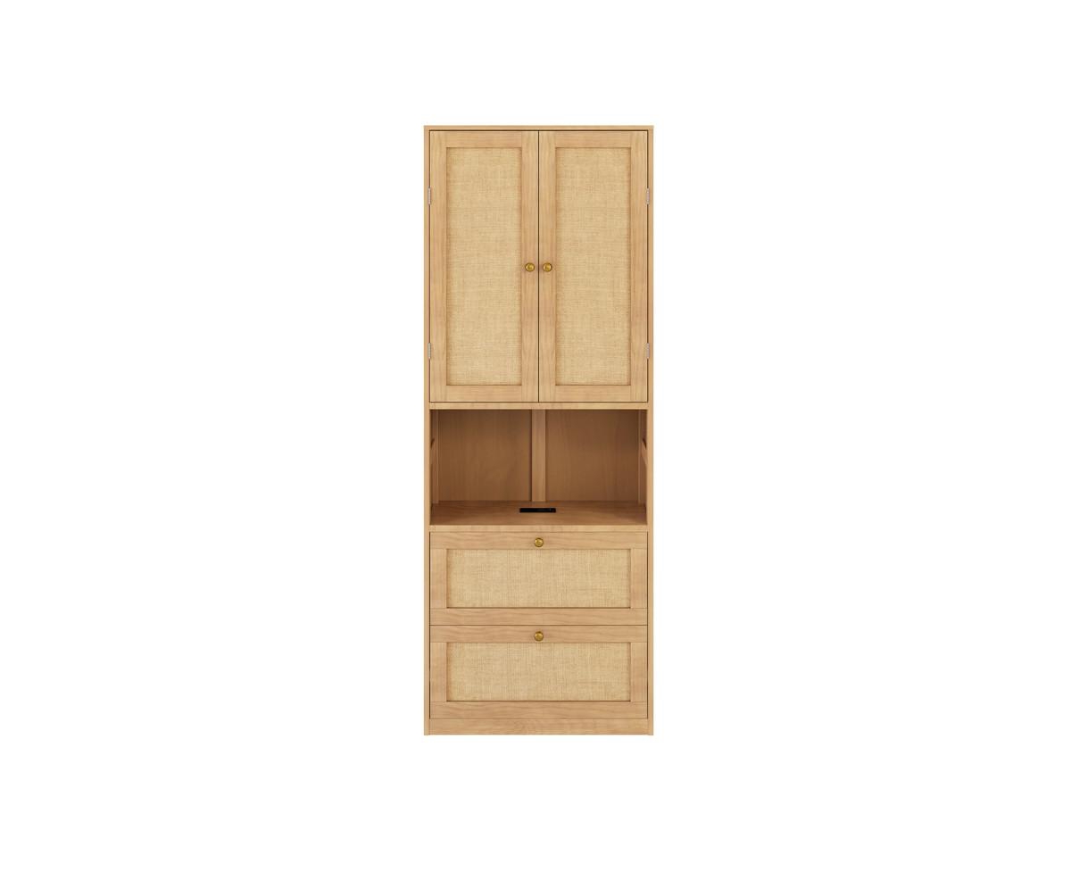 Click here for Casainc 2 Doors Bookshelf with Usb Port and 3 Draw... prices