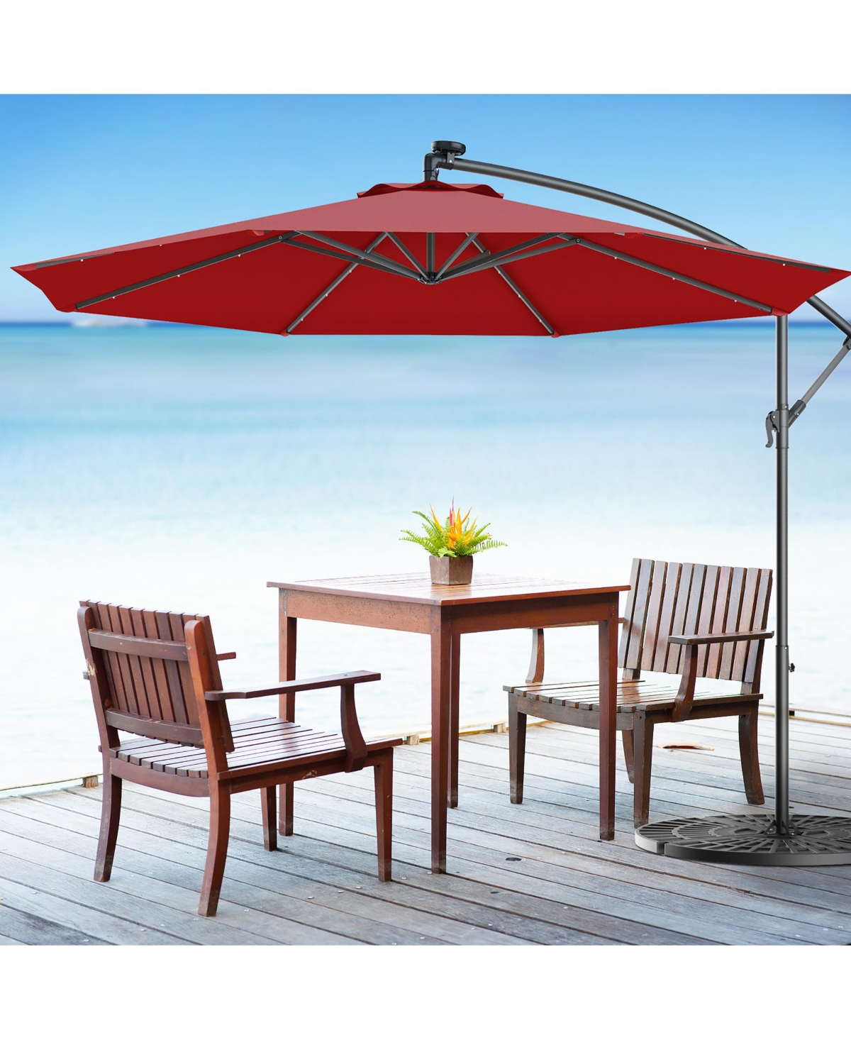 Click here for Costway 10 Hanging Solar Led Umbrella Patio Sun Sh... prices