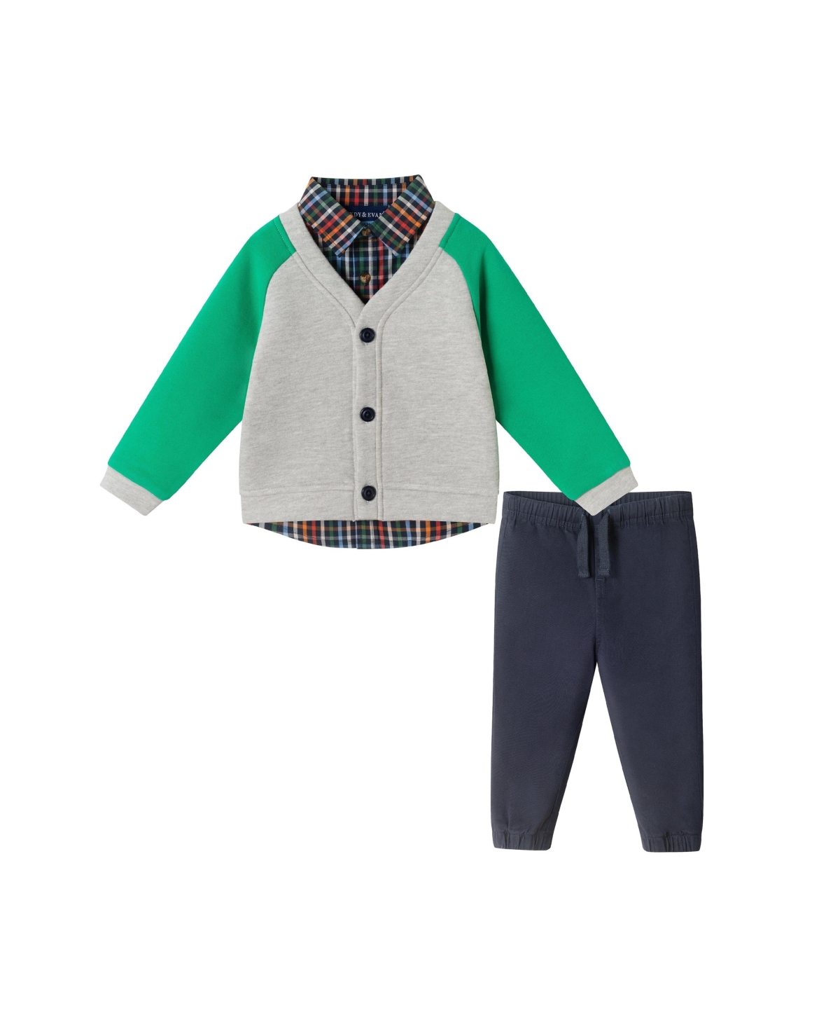 Click here for Andy & Evan Baby Boys Grey Cardigan & Twill Pant S... prices