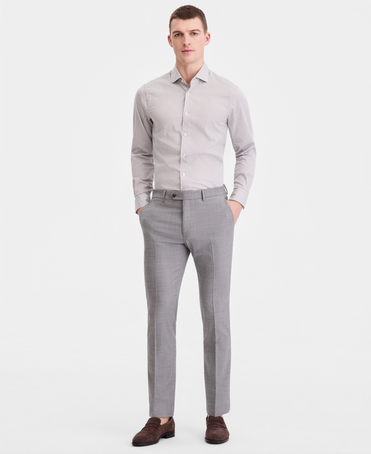 Click here for Tommy Hilfiger Mens Modern-Fit Wool Th-Flex Stretc... prices
