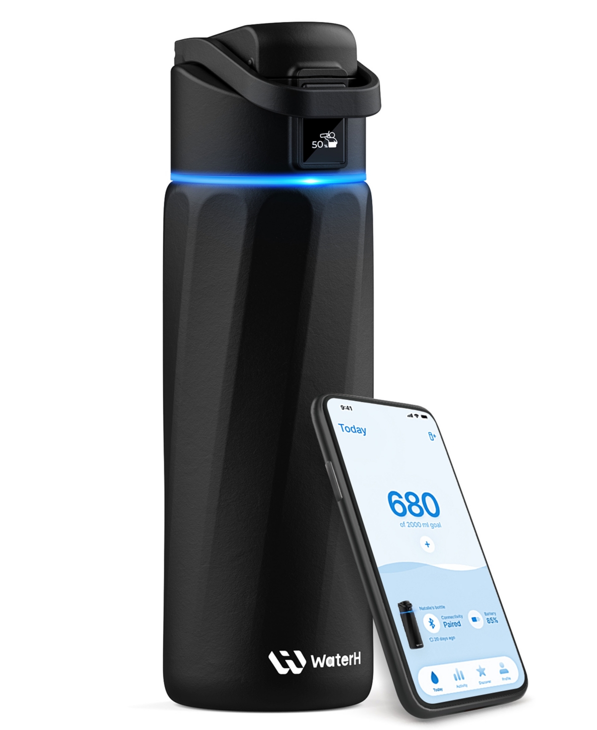 Click here for WaterH 24 oz. Insulated Smart Water Bottle with Hy... prices
