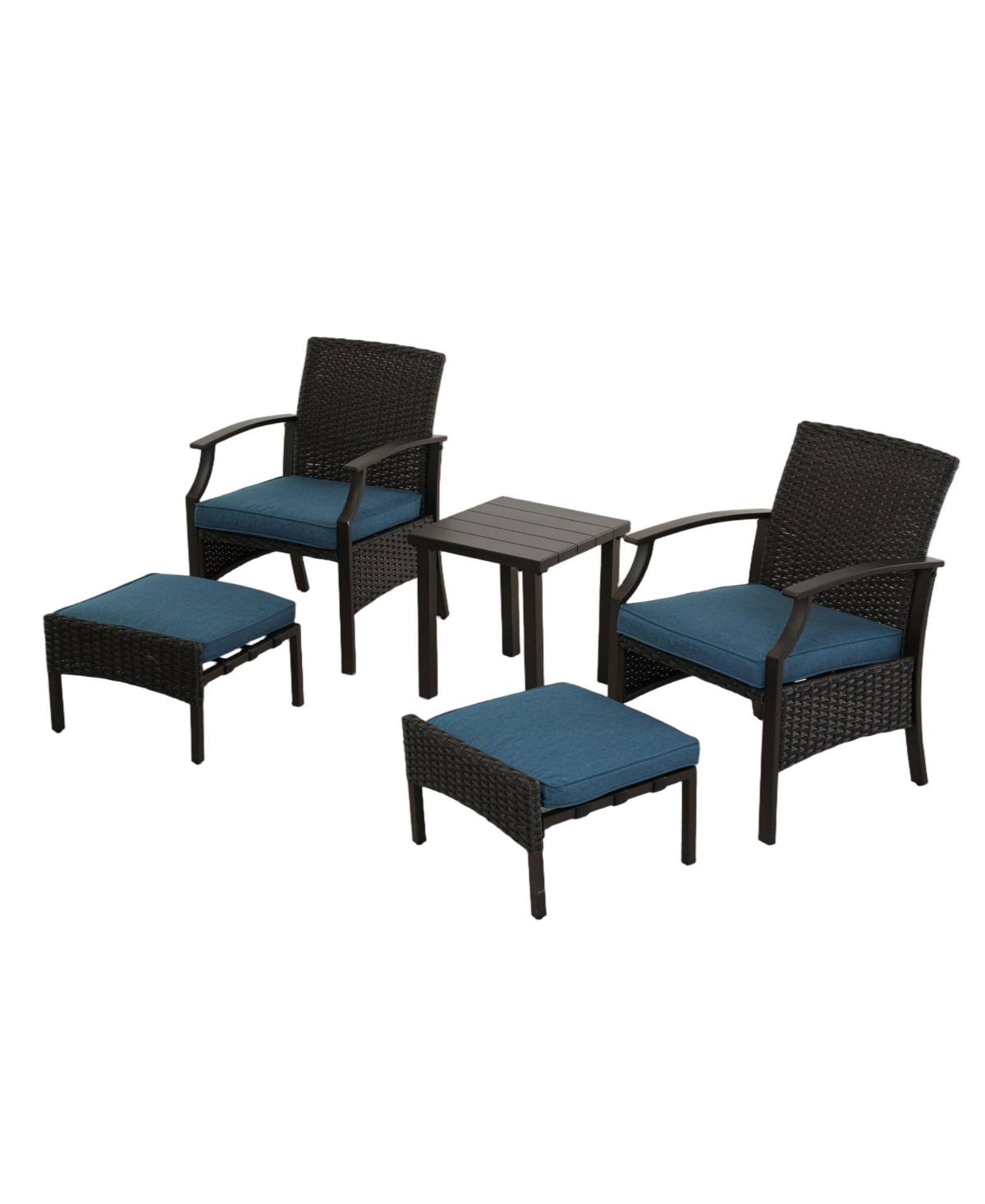 Click here for Boyel Living Wicker Coated Detachable Chat Set - 5... prices