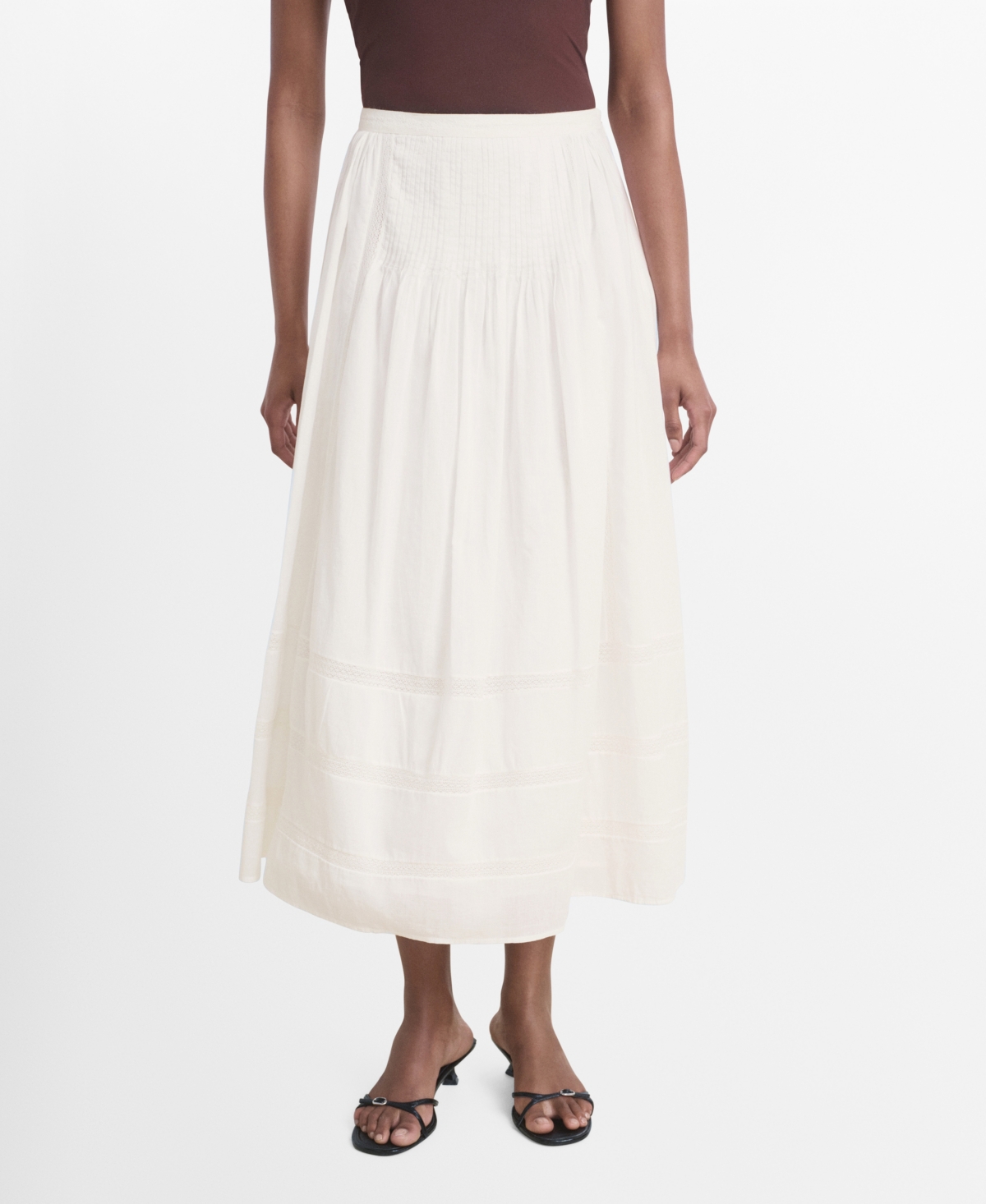 Click here for Mango Womens Lace Cotton Skirt - White prices