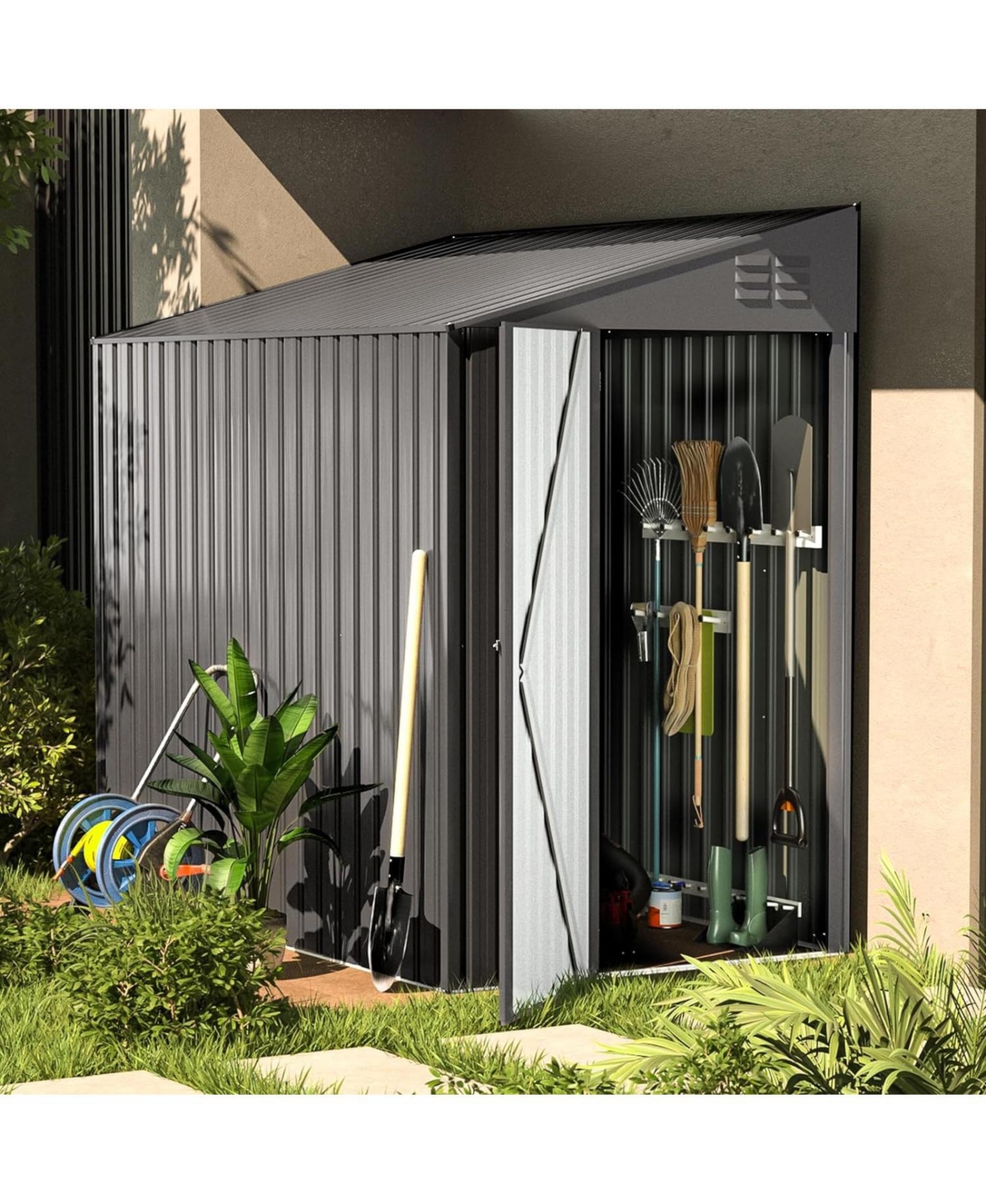 Click here for Aecojoy 4x7 Lean to Shed Outdoor Storage Shed - Da... prices