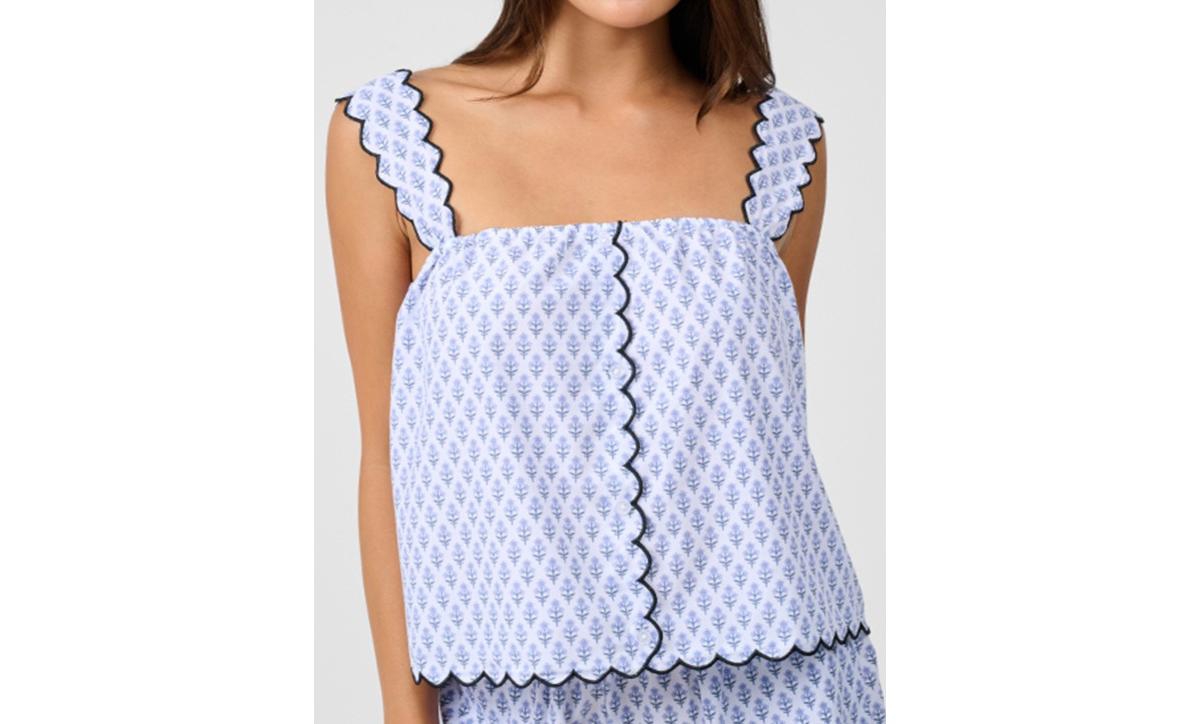 Click here for WeWoreWhat Womens Scallop Button Front Tank Top -... prices