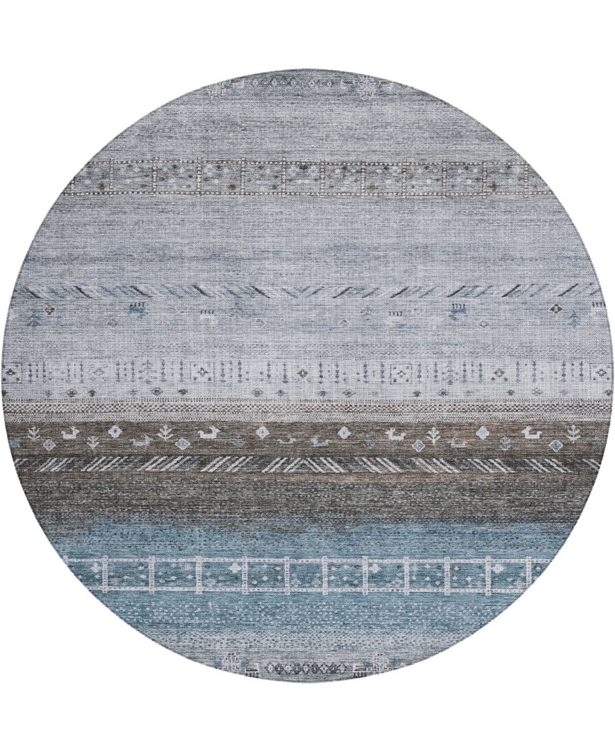 Click here for Dalyn Karaj KJ7 8x8 Round Area Rug - Blue prices