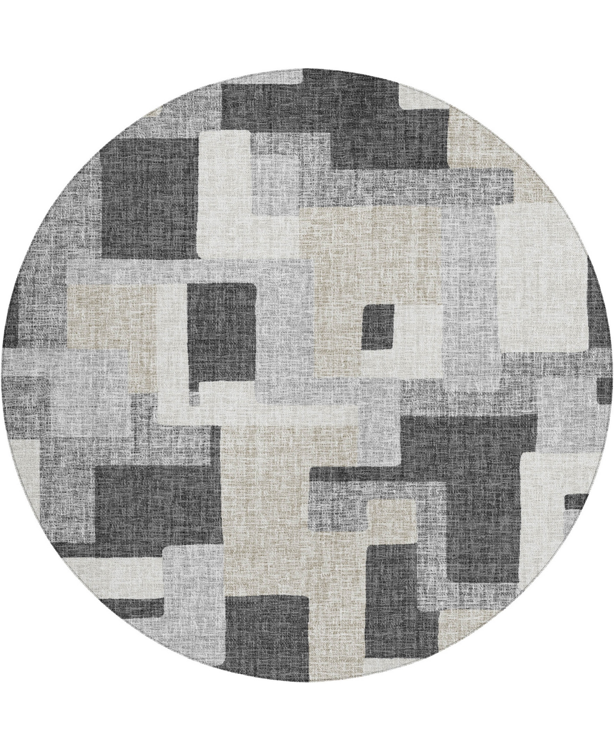 Click here for Dalyn Portico PO3 8x8 Round Area Rug - Gray prices