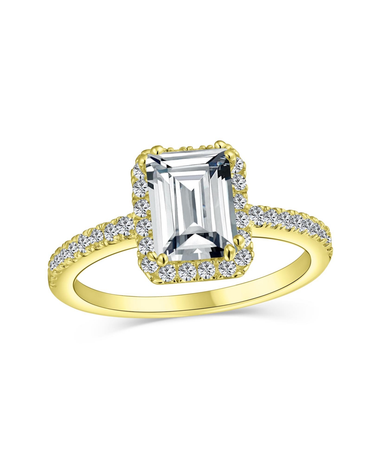 Click here for Bling Jewelry Art Deco Style 3CT Halo Cz Emerald C... prices