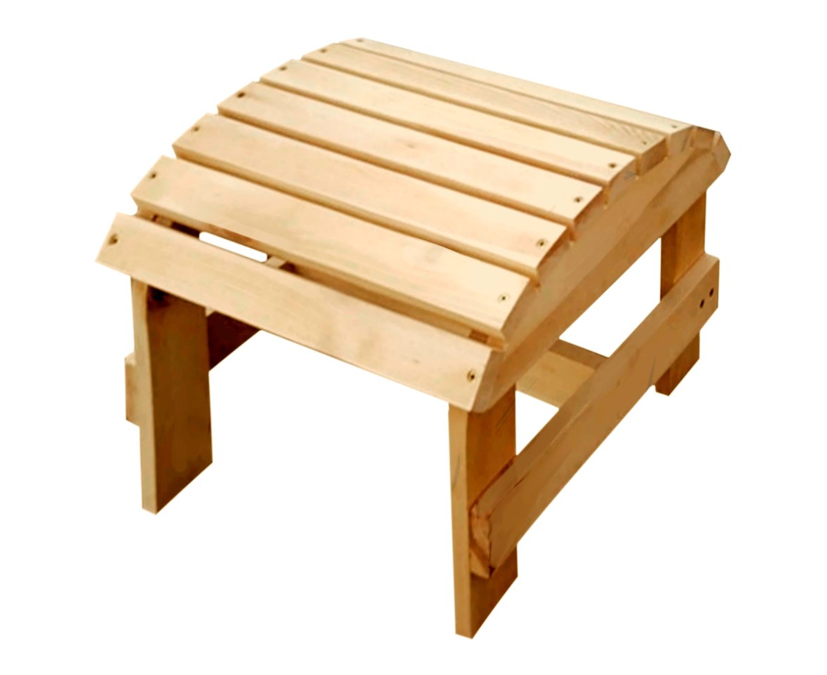 Click here for Jiallo White Adirondack Pine Ottoman - Natural prices