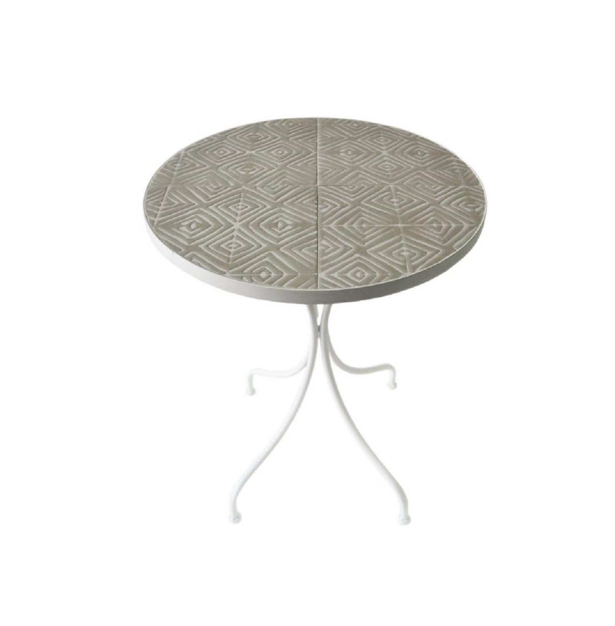 Click here for Jiallo Mosaic Peace Lily Accent Table - Gray prices