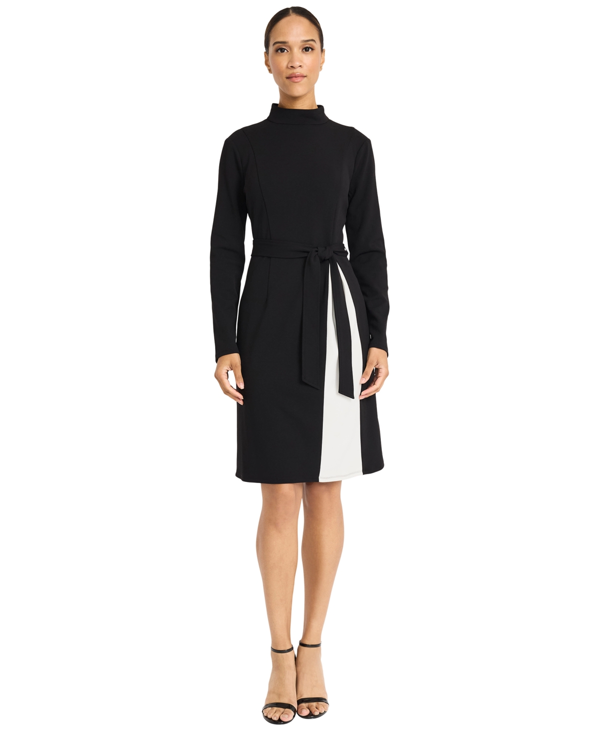 Click here for Maggy London Womens Waist Tie Contrast Midi Dress... prices