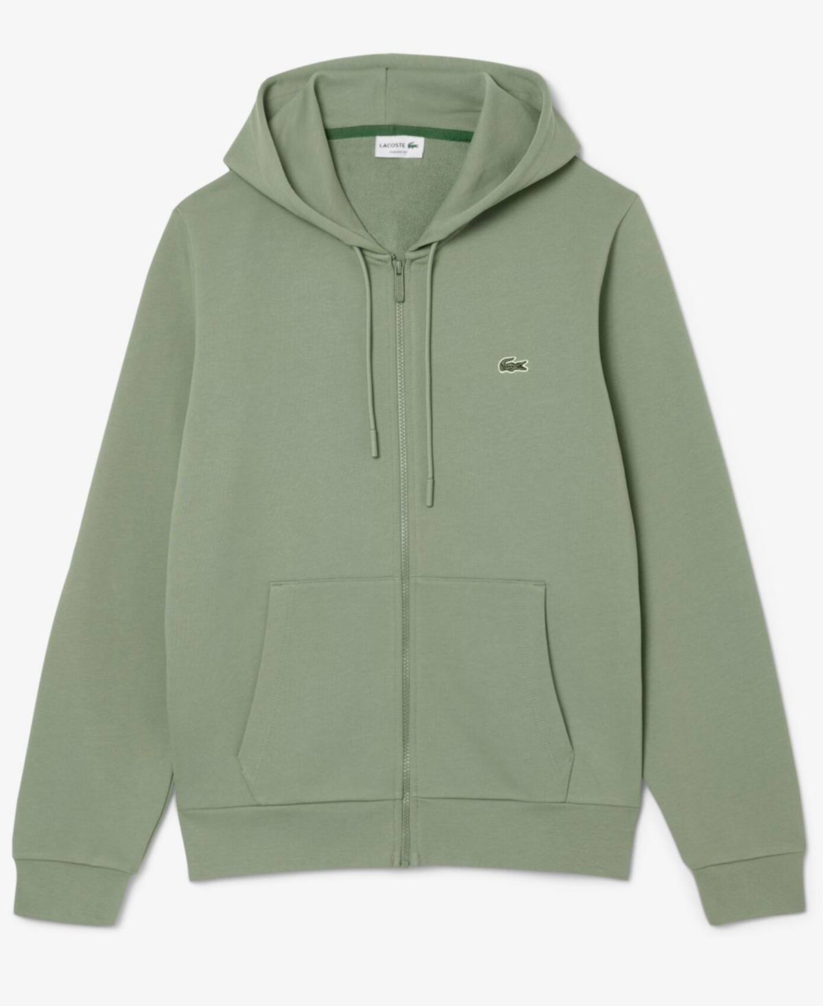 Click here for Lacoste Mens Zip-Up Fleece Hoodie - Thyme prices