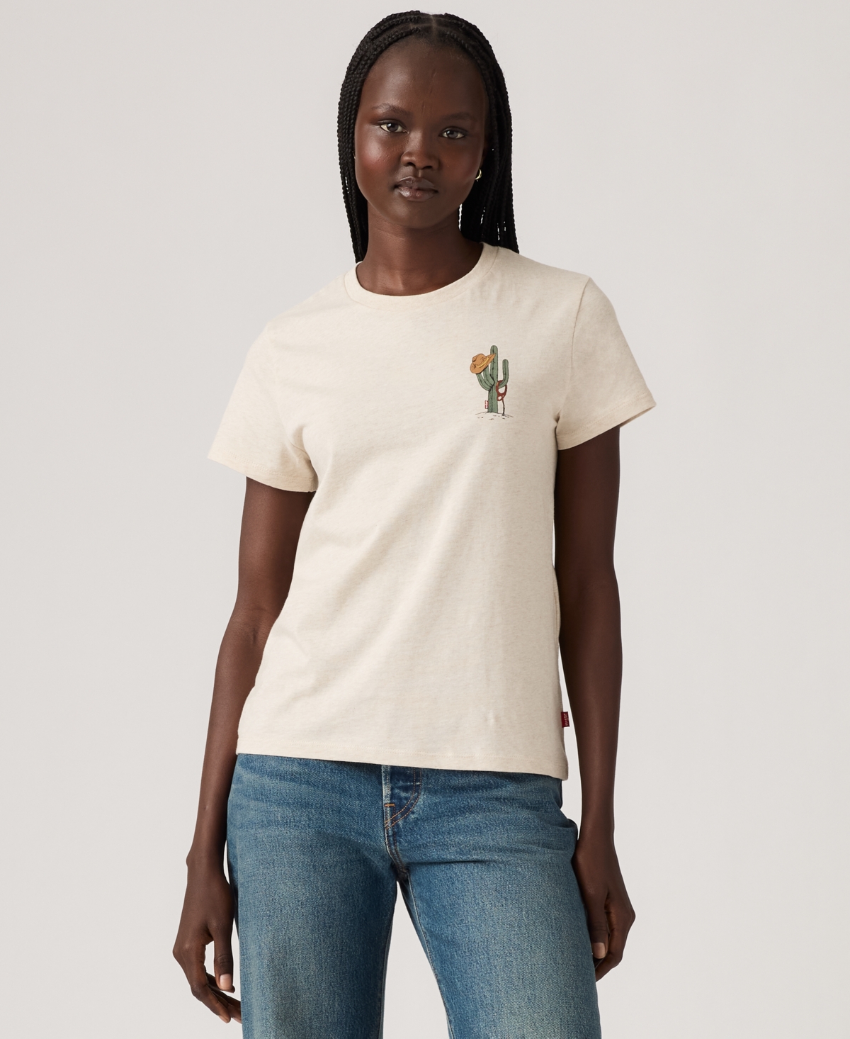 Click here for Levis Womens Perfect Graphic Logo Cotton T-shirt -... prices