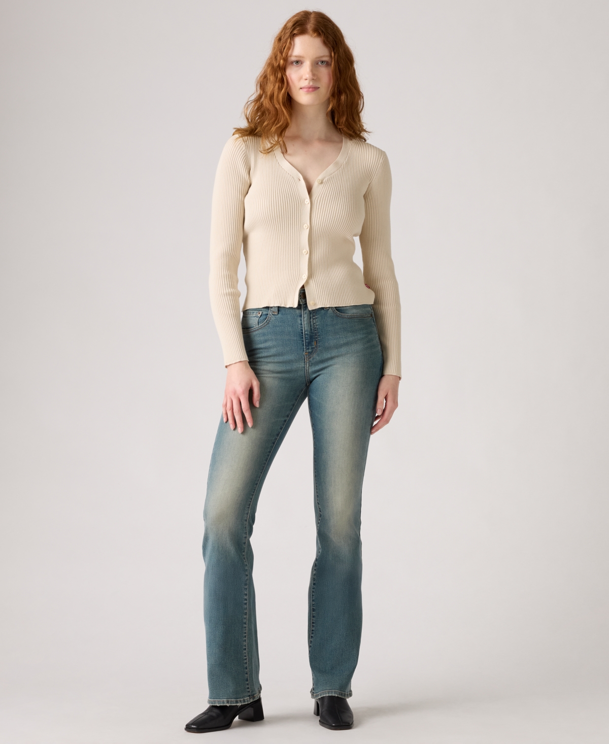 Click here for Levis Womens 726 High Rise Slim Fit Flare Jeans -... prices