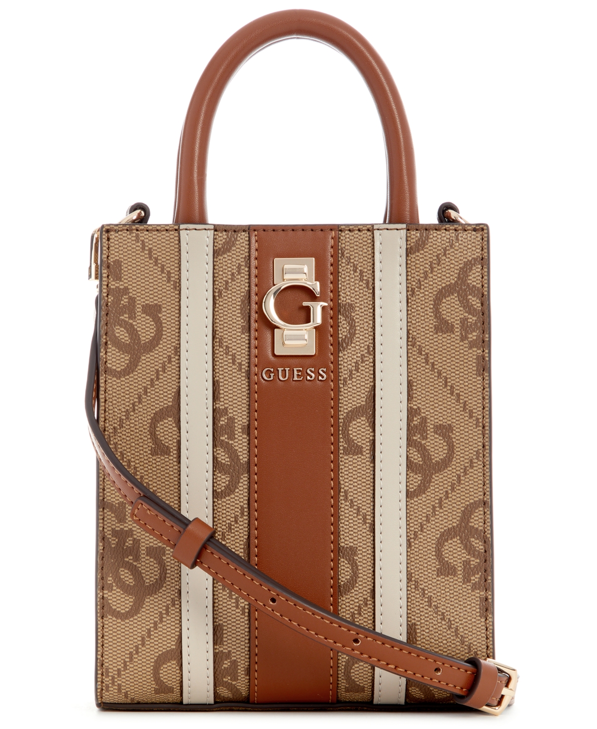 Click here for Guess Womens Erenia Mini Tote Bag - Latte Logo prices
