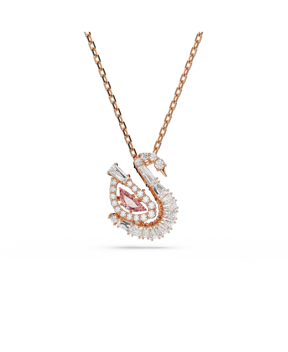 Click here for Swarovski Swan Rhodium Plated Pendant Necklace - P... prices