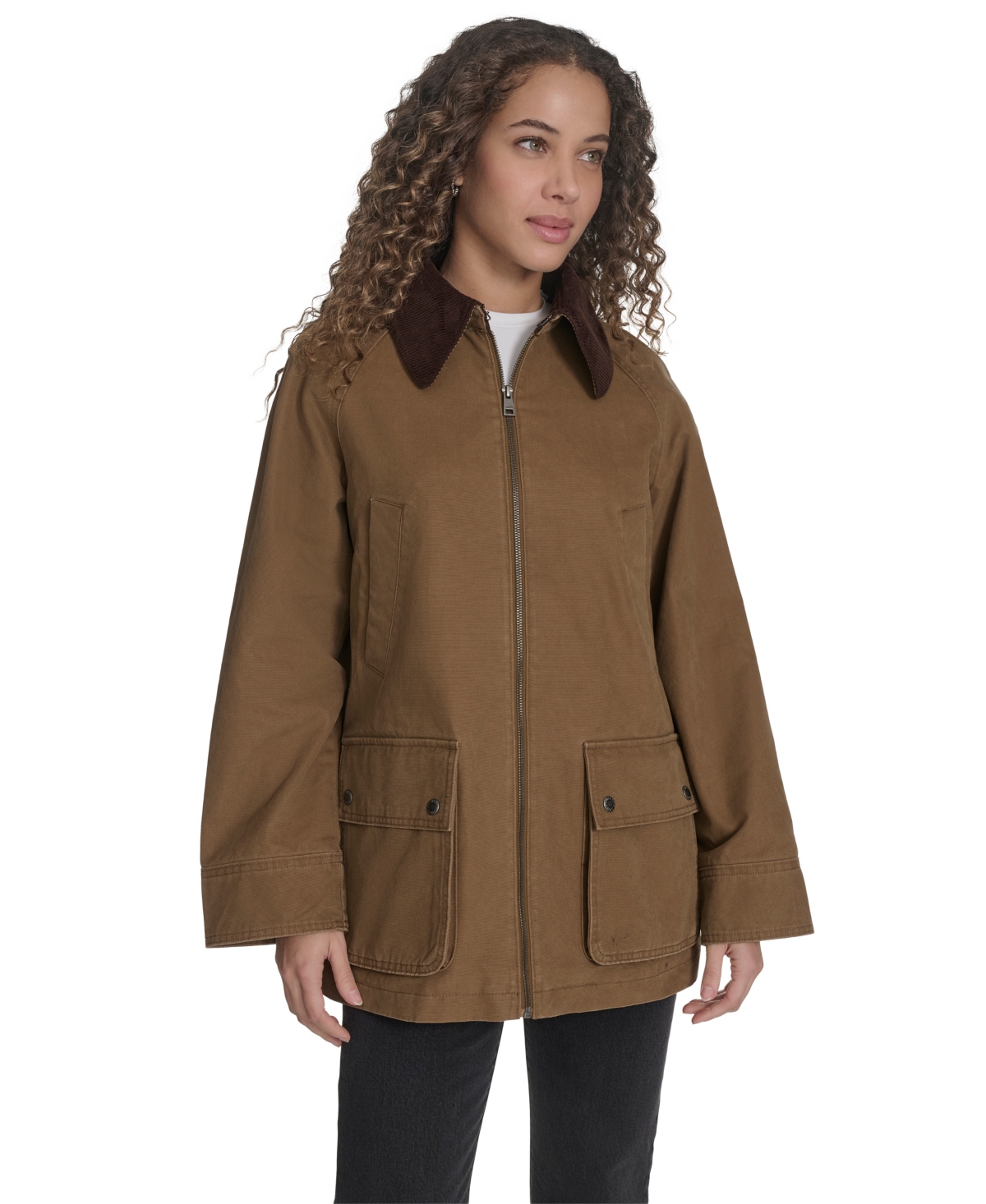 Click here for Levis Womens Front Zipper Barn Jacket - Cognac prices