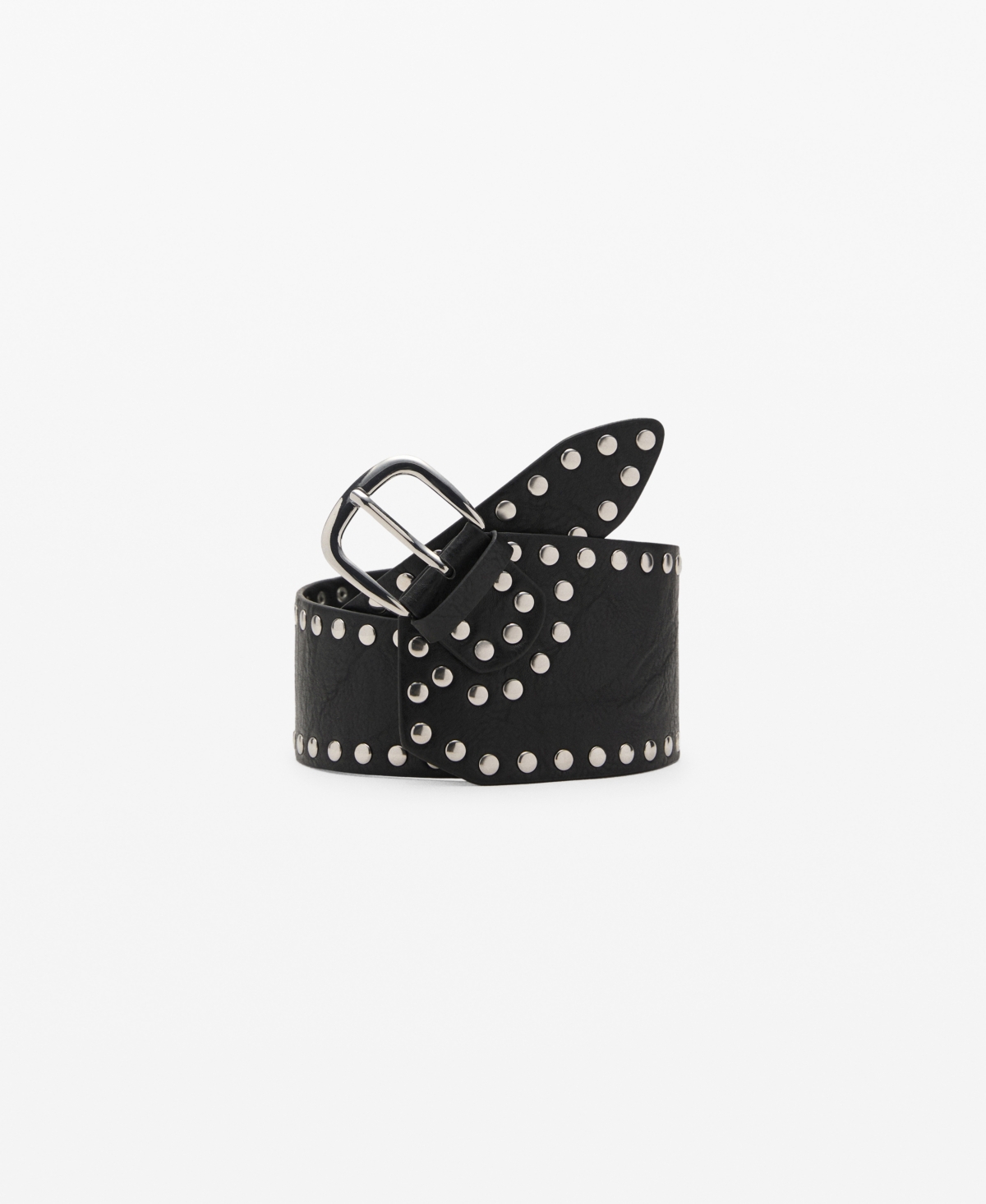 Click here for Mango Womens Studded Waist Belt - Black prices