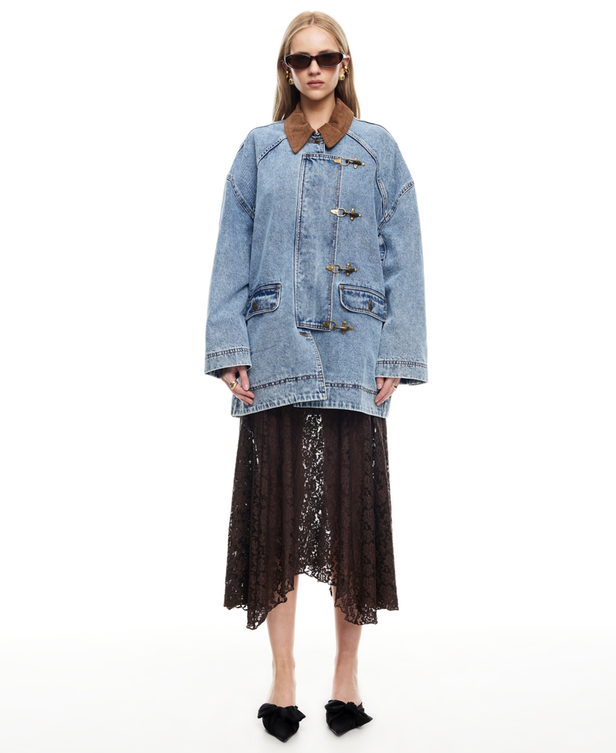 Click here for Lioness Womens District Jacket - Denim Blue prices
