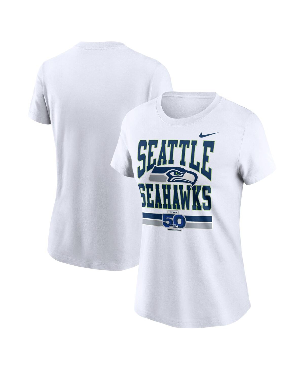 Click here for Nike Womens White Seattle Seahawks 50th Season T-S... prices