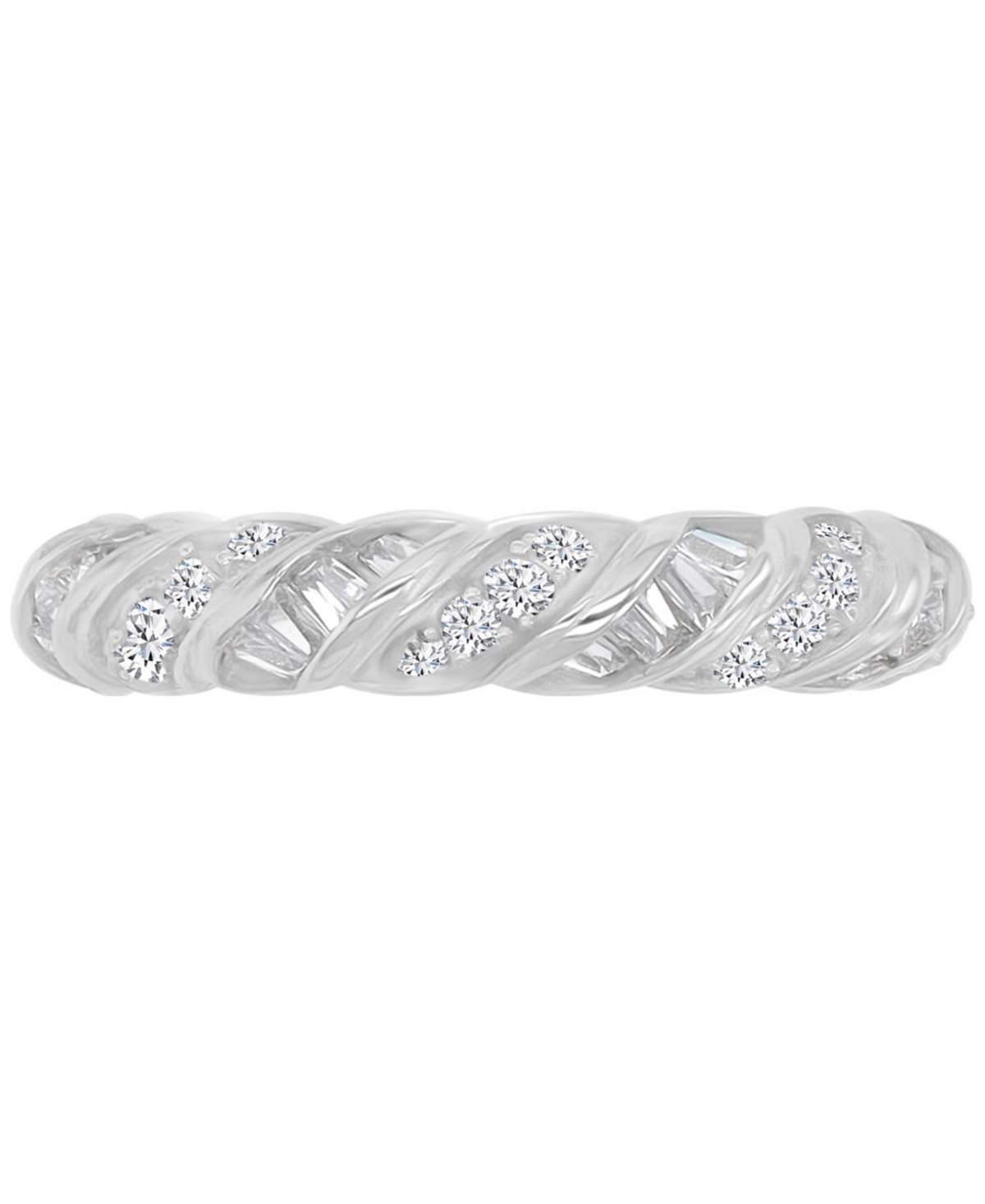 Click here for Macys Cubic Zirconia Baguette Cut Twisted Eternity... prices