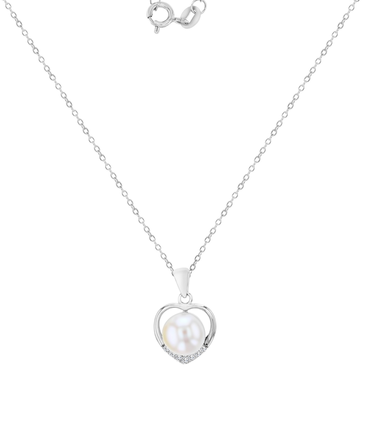 Click here for Macys Cubic Zirconia Necklace (0.14 ct.t.w.) in St... prices