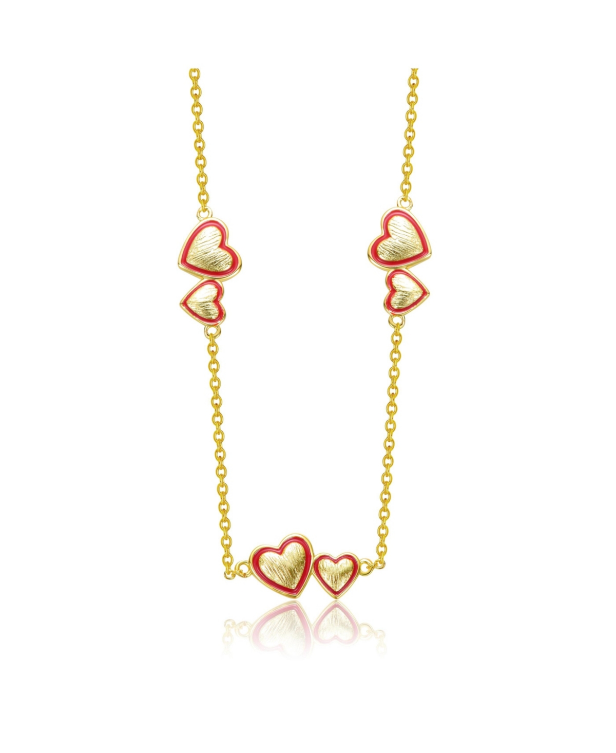 Click here for GiGiGirl 14K Gold Plated with Red Enamel Heart Nec... prices