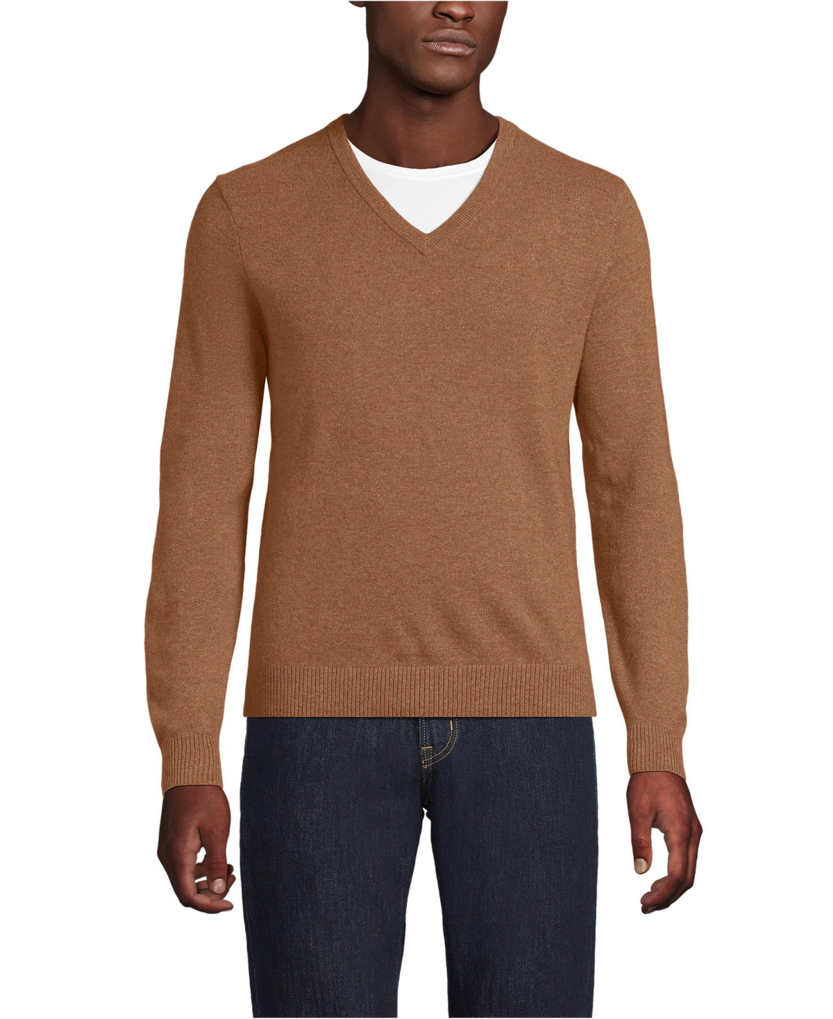 Click here for Lands End Mens Fine Gauge Cashmere V-neck Sweater... prices