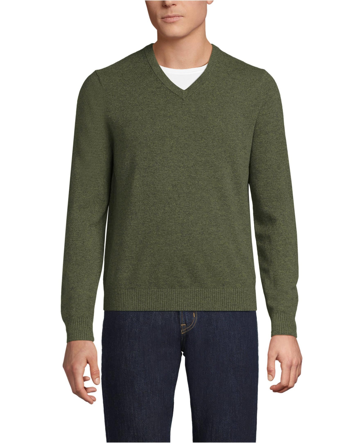 Click here for Lands End Mens Fine Gauge Cashmere V-neck Sweater... prices
