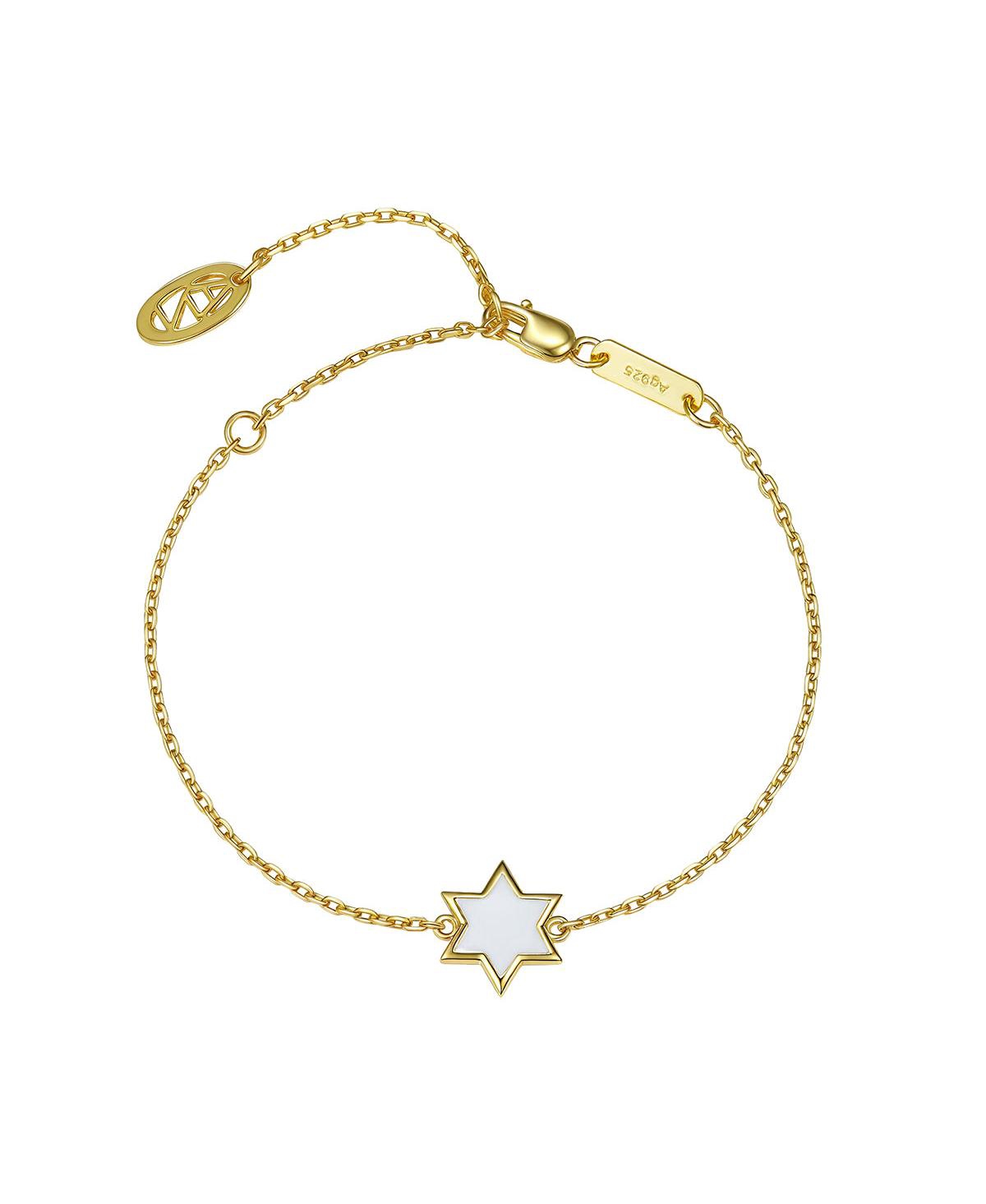 Click here for Anna Zuckerman Petit Star of David Bracelet in Whi... prices