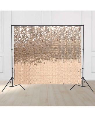 Instahibit 10x7 FT Shimmer Wall Backdrop with Stand 72 Pcs Panels Decor ...