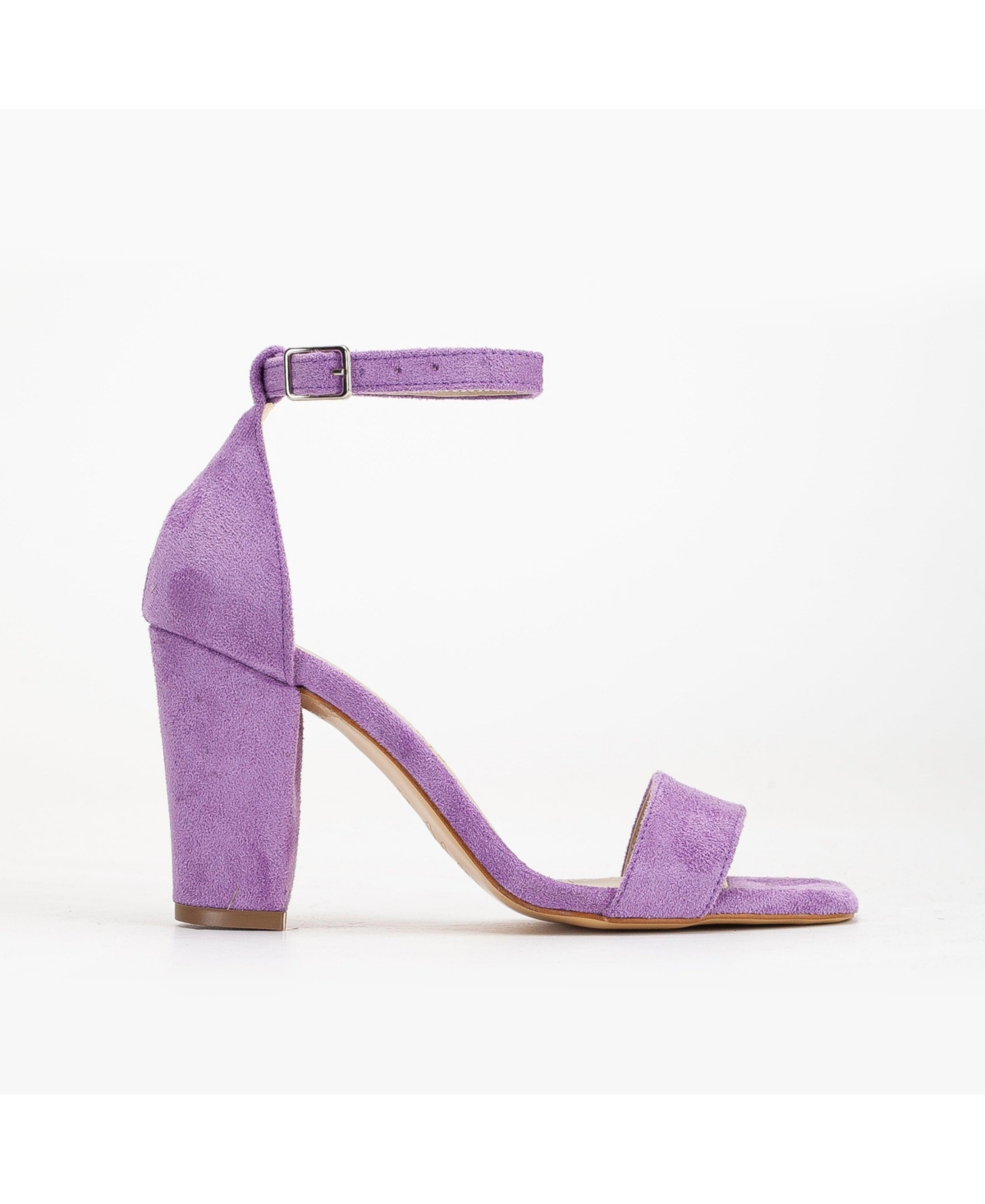 Click here for Jess High Heel Sandals - Purple faux suede prices