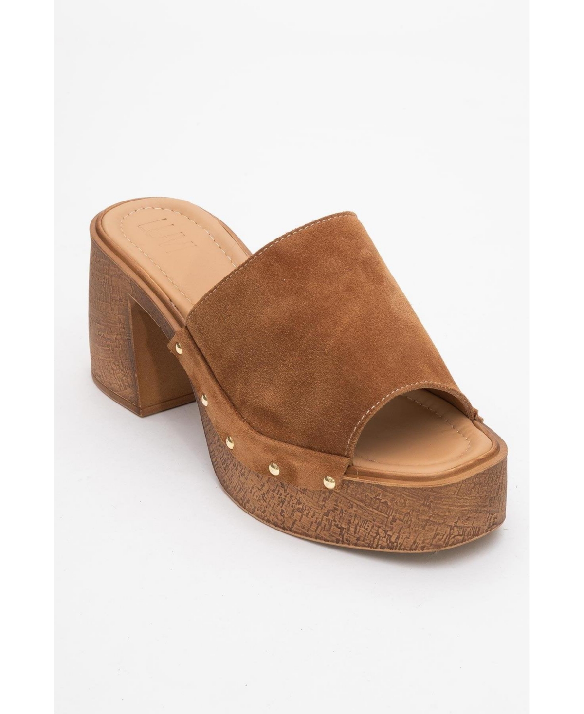 Click here for Pull Leather Platform Mules (Women) - Cognac brown... prices