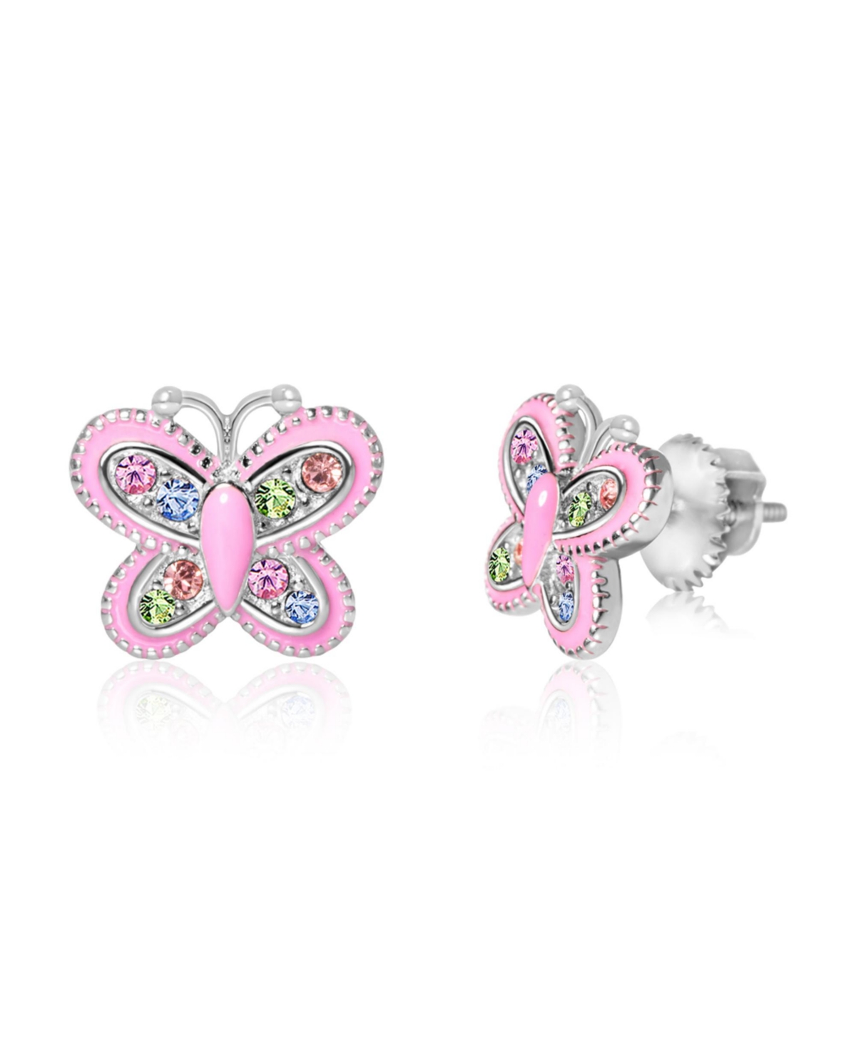 Click here for Chanteur/Girl/Butterfly Enamel Crystal White Gold... prices