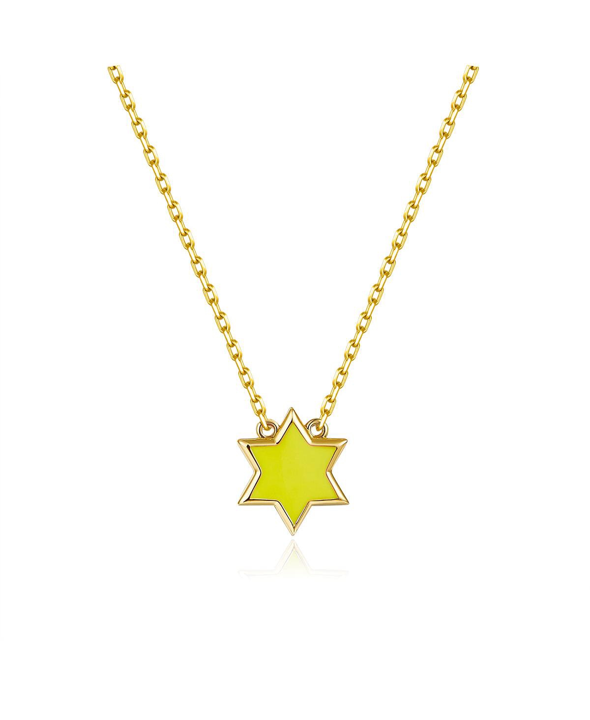 Click here for Anna Zuckerman Petit Star of David Necklace in Yel... prices