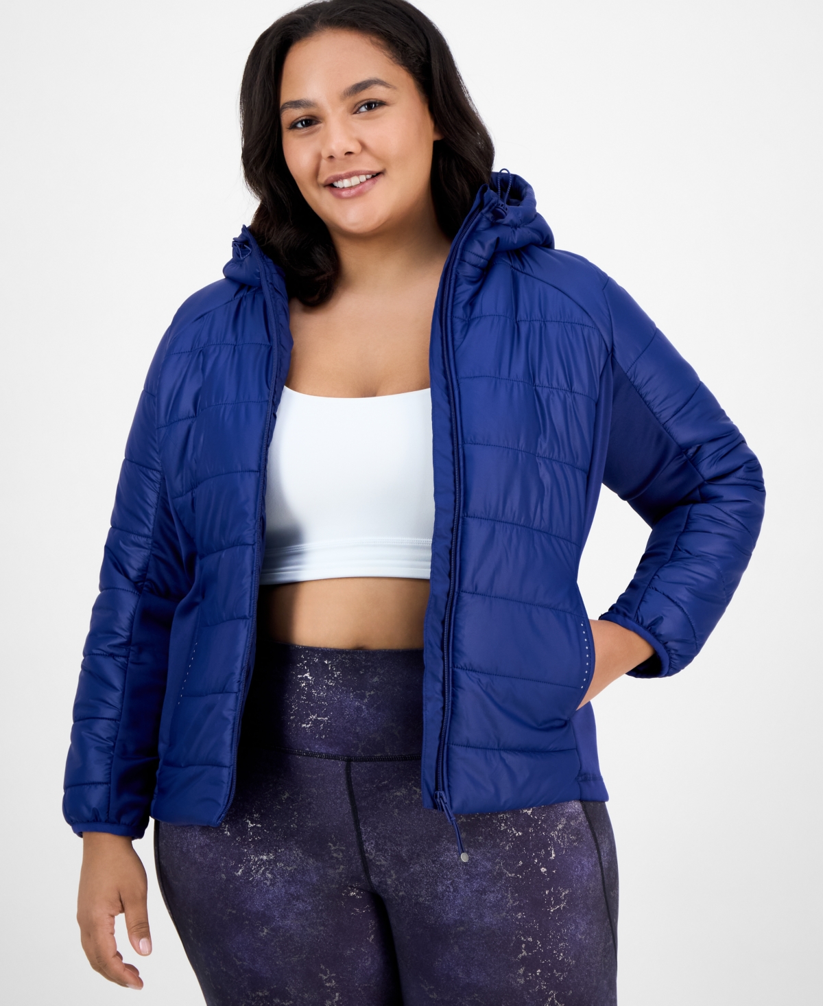 Click here for Id Ideology Plus Size Hooded Puffer Jacket  Create... prices