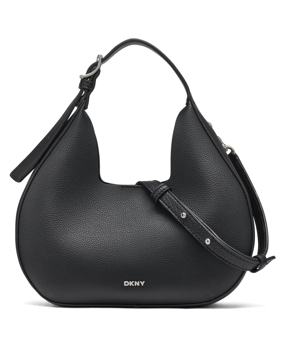 Click here for Dkny Womens Camila Small Hobo Handbag - Black/silv... prices