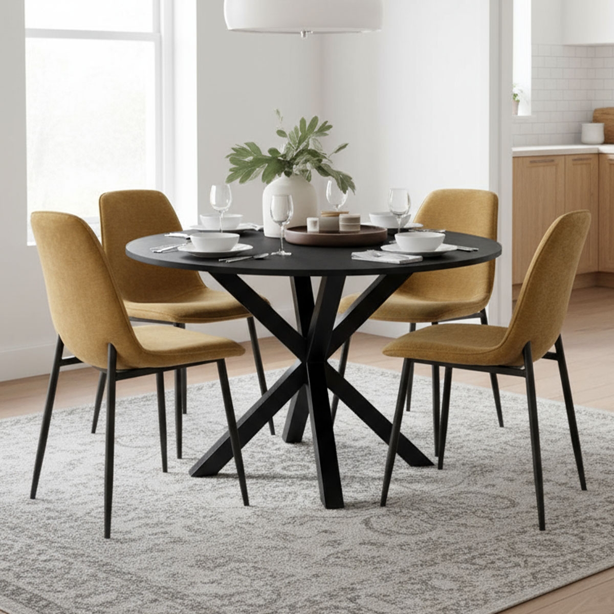 Click here for 5-Piece Modern Dining Set with 39.5 Inch Round Tab... prices