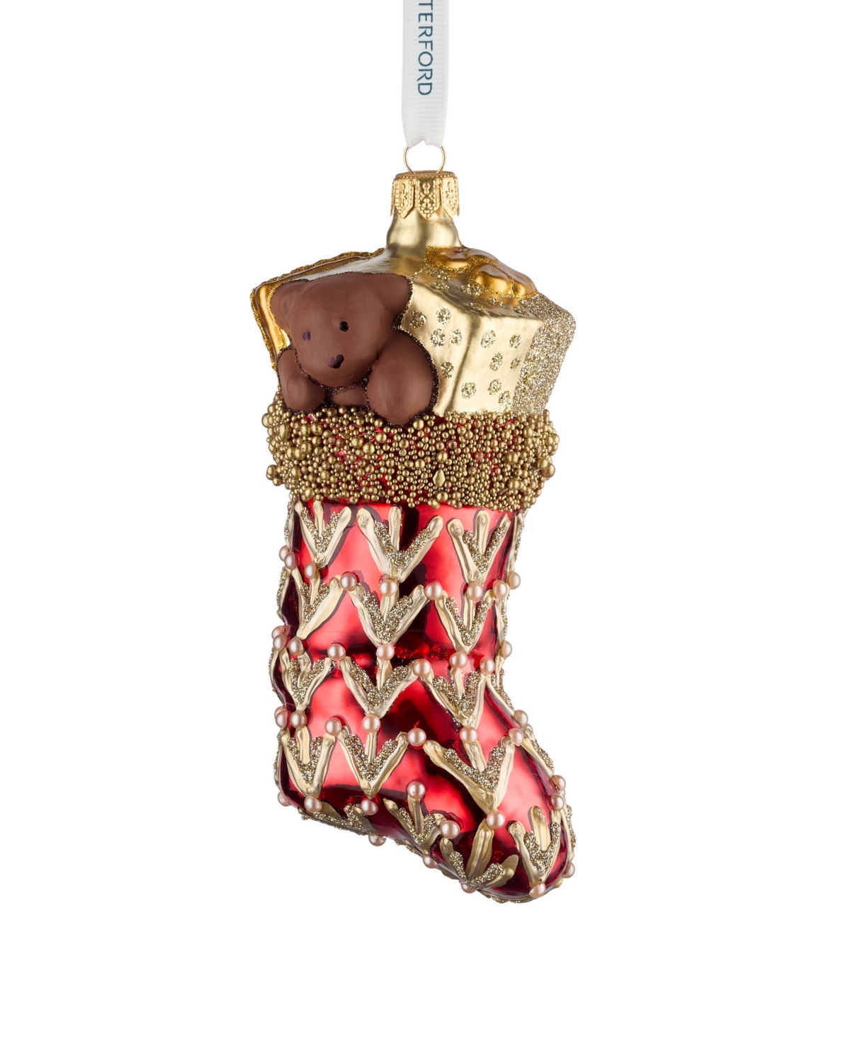 Click here for Waterford Holiday Heirlooms Red Filled Stocking Or... prices