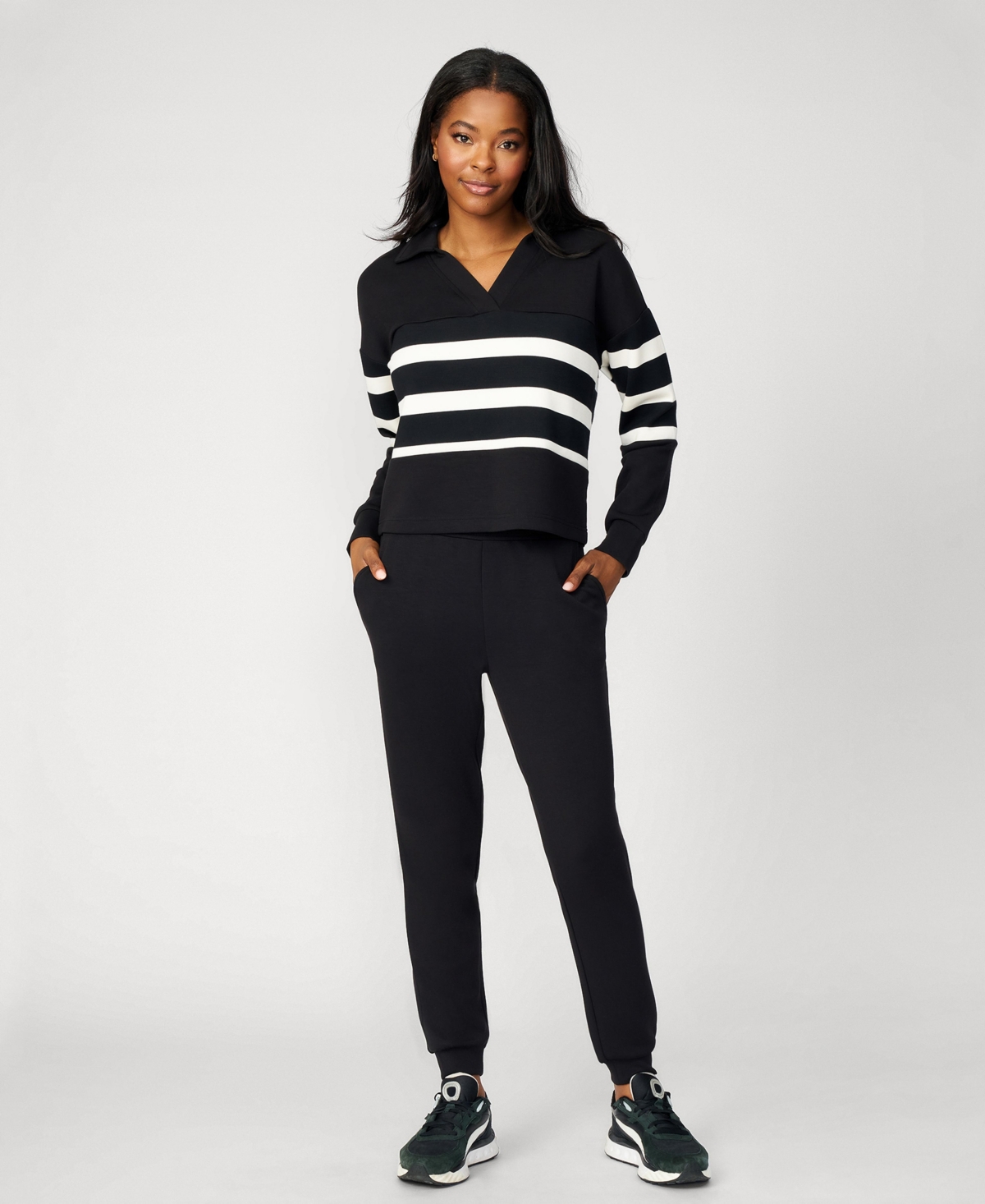 Click here for Cable & Gauge Womens Striped Polo & Jogger Lounge... prices