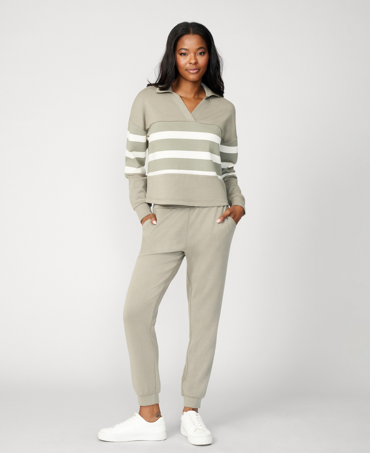 Click here for Cable & Gauge Womens Striped Polo & Jogger Lounge... prices