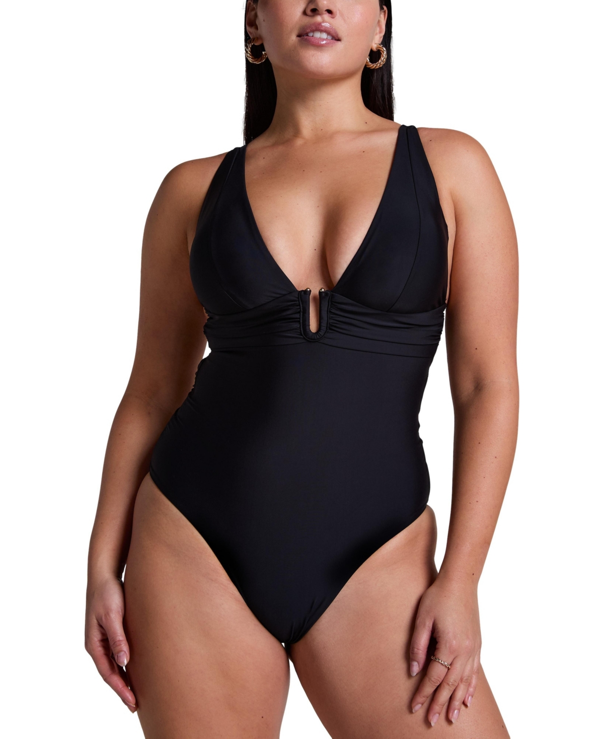 Click here for Hunkemoller Womens Luna Shaping Swimsuit - Black prices
