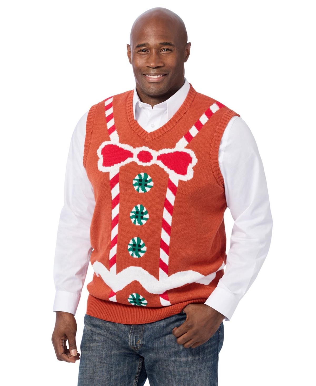 Click here for KingSize Big & Tall Novelty Seasonal Vest - Ginger... prices