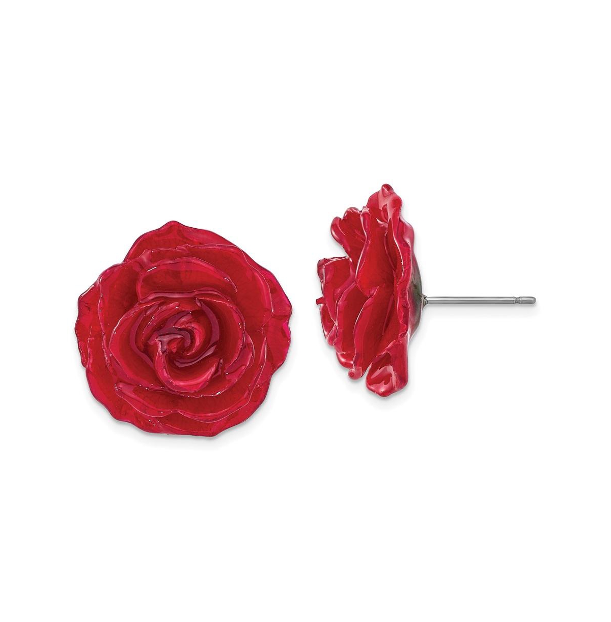 Click here for Diamond2Deal Lacquer Dipped Red Real Rose Silver-t... prices