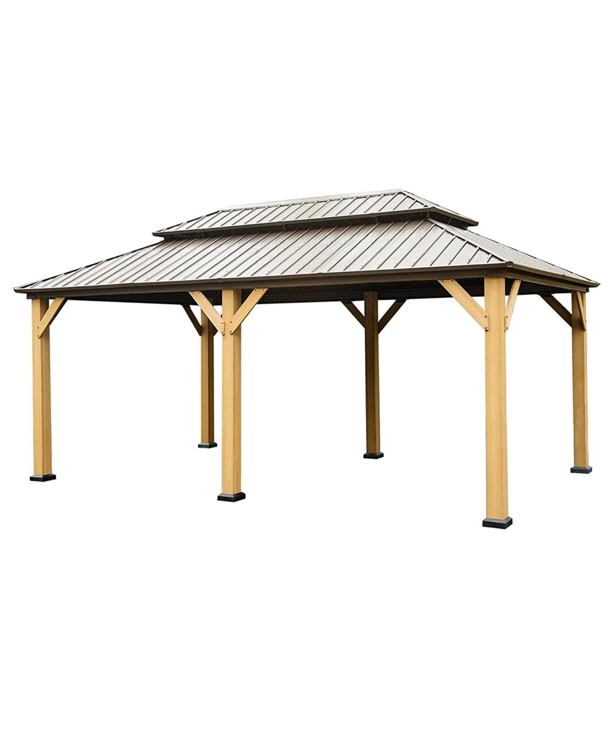 Click here for Clihome 19.5-ft x 11.9-ft Hardtop Gazebo Brown Gaz... prices