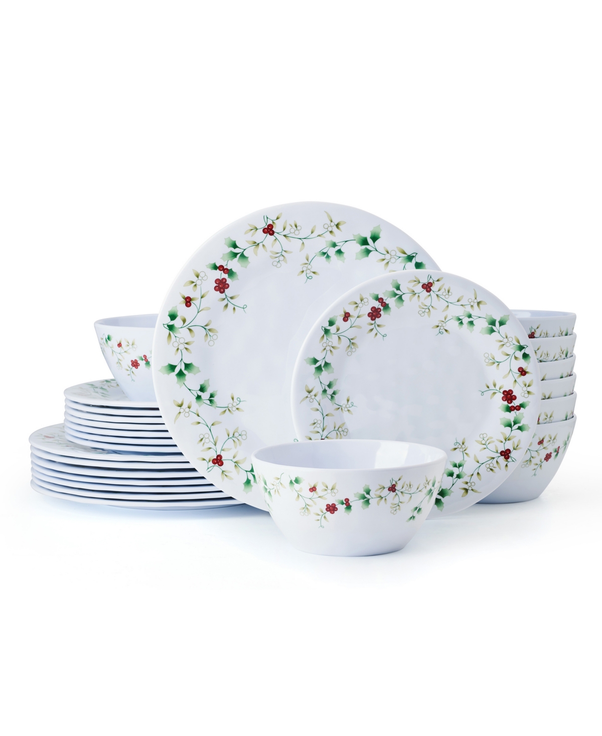 Click here for Winterberry Holiday Melamine 24 Pc. Dinnerware Set... prices