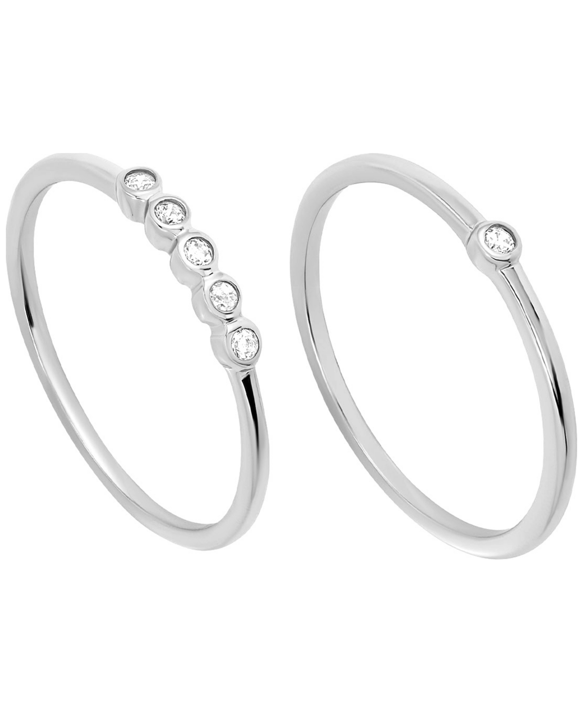 Click here for Macys 2-Piece Cubic Zirconia Stackable Ring Set (0... prices