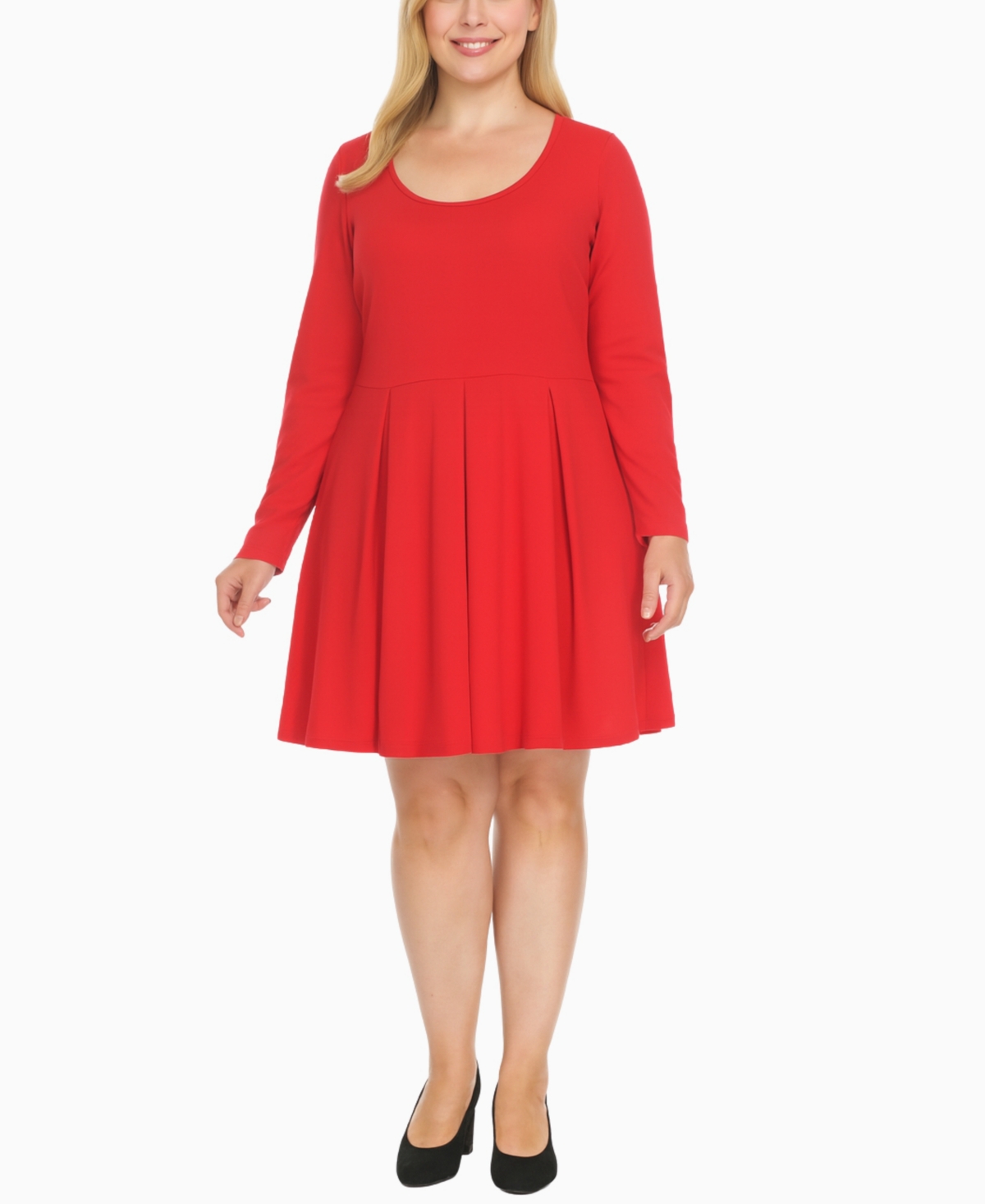 Click here for White Mark Plus Size Classic Long Sleeve Fit and F... prices