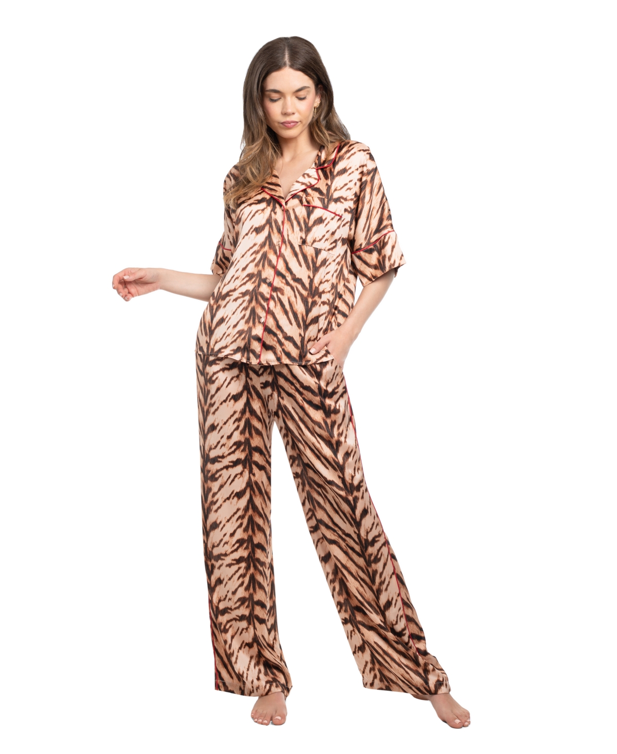 Click here for Midnight Bakery Womens 2-Piece Printed Pajama Set... prices